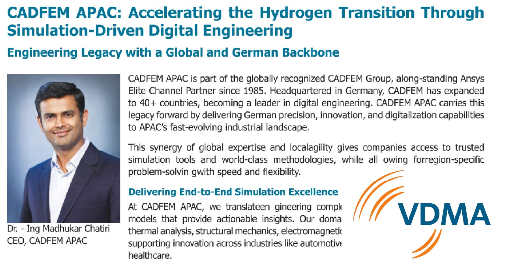 CADFEM APAC: Accelerating the Hydrogen Transition Through Simulation-Driven Digital Engineering ...